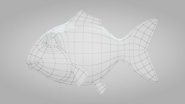 small fish animated 3D Model in Aquatic 3DExport