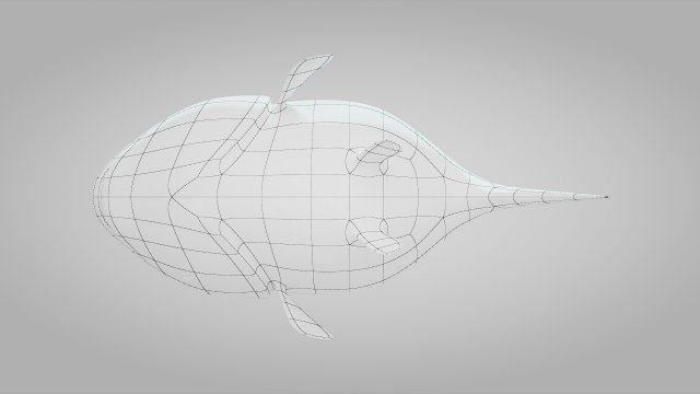 small fish animated 3D Model in Aquatic 3DExport