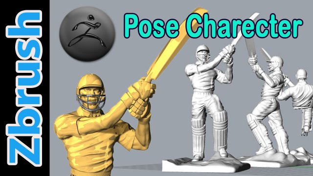 High poly Miniature of Cricketer Sports man 3d printable 3Dモデル in 男の人 ...