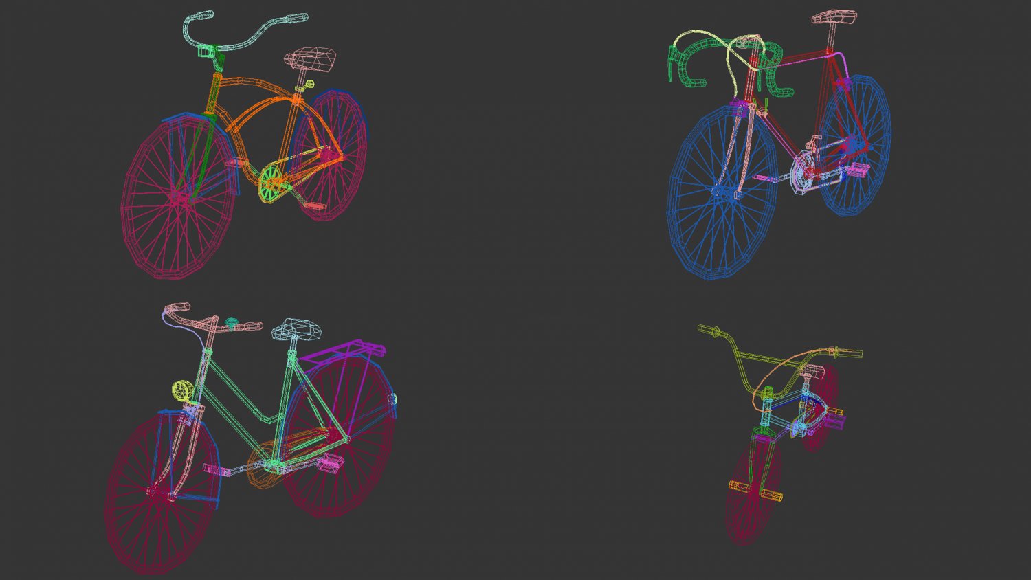 Low Poly Bike Pack 3Dモデル in 自転車 3DExport