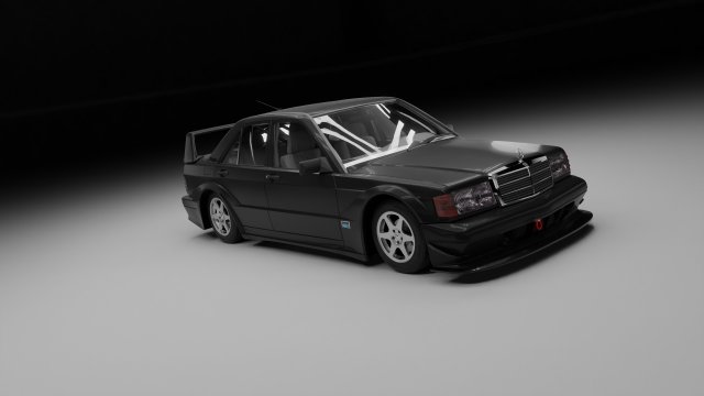 Mercedes benz 190E 3D Model in Sport Cars 3DExport