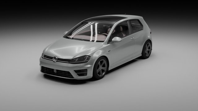 Golf R 3D Model in Sport Cars 3DExport