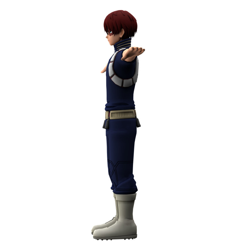 Shoto Todoroki 3D Model in Cartoon 3DExport