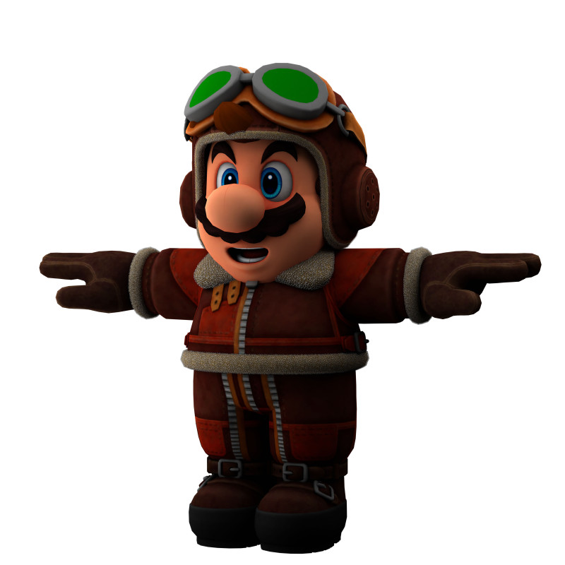Super Mario 3D Model in Cartoon 3DExport