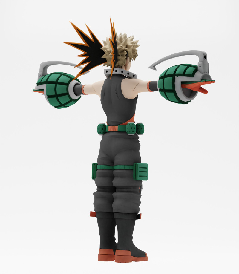 Katsuki Bakugo 3D Model in Man 3DExport