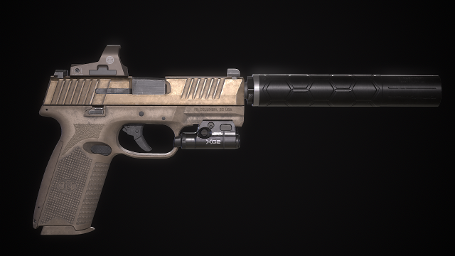 FN 509 Pistol 3D Model in Combat 3DExport