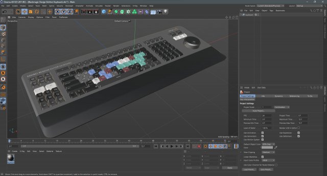 Blackmagic Design DaVinci Keyboard 3D Model in Computer 3DExport