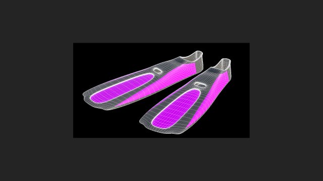 Dive Flippers Pink 3D Model in Sports Equipment 3DExport