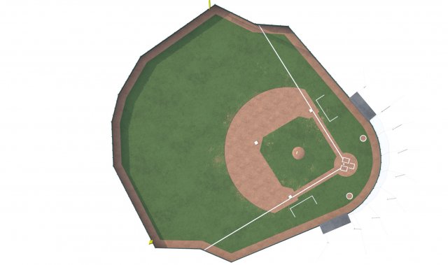 Baseball Field 3D Model in Stadium 3DExport