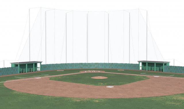 Baseball Field 3D Model in Stadium 3DExport