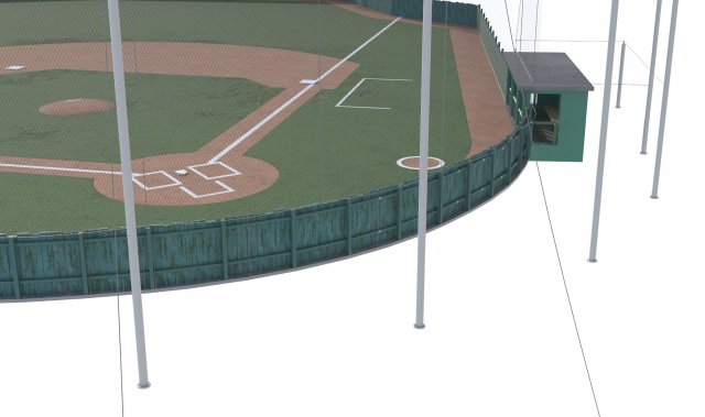 Baseball Field 3D Model in Stadium 3DExport