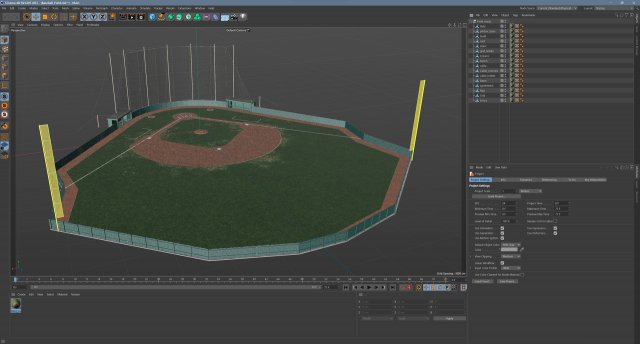 Baseball Field 3D Model in Stadium 3DExport