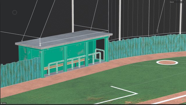 Baseball Field 3D Model in Stadium 3DExport