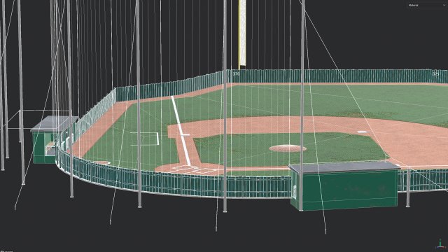 Baseball Field 3D Model in Stadium 3DExport
