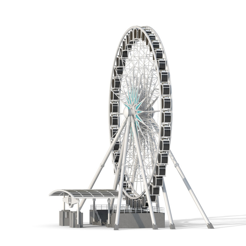 Sky Wheel 3D Model in Environment 3DExport