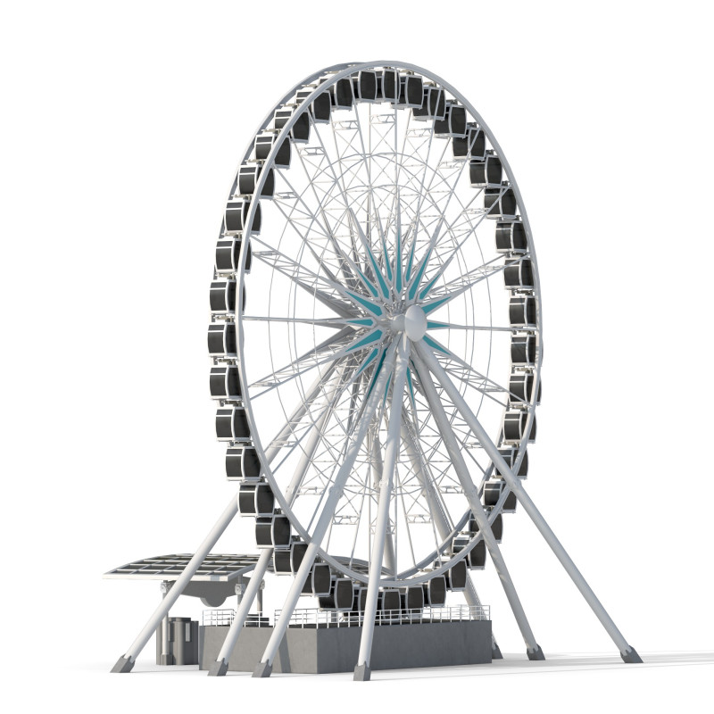 Sky Wheel 3D Model in Environment 3DExport