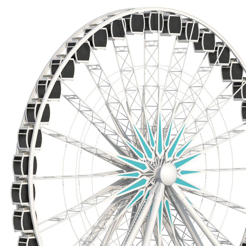 Sky Wheel 3D Model in Environment 3DExport