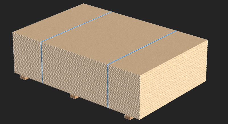Stack Of Plywoods On Wood Planks 3D Model in Parts 3DExport