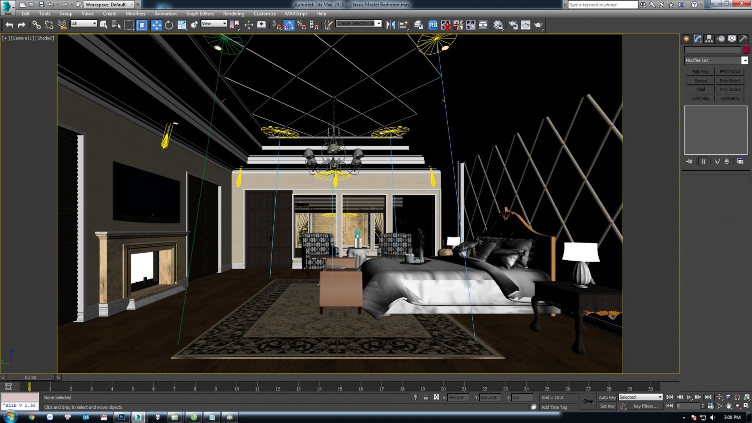 classic master bedroom 3D Models in Bedroom 3DExport