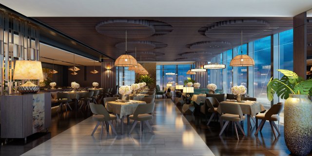 hotel restaurant cbb 3D Model in Restaurant 3DExport