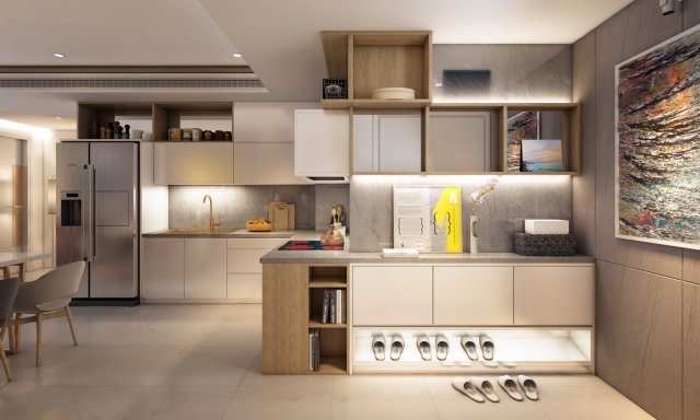 p apartment interior a2 livingroom 3D 모델 in 거실 3DExport