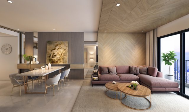 p apartment interior a2 livingroom 3D 모델 in 거실 3DExport