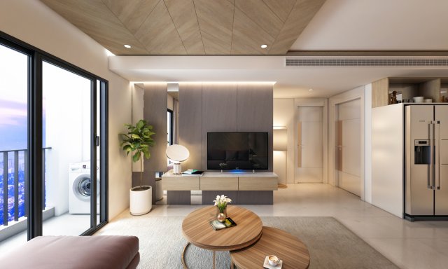 p apartment interior a2 livingroom 3D 모델 in 거실 3DExport