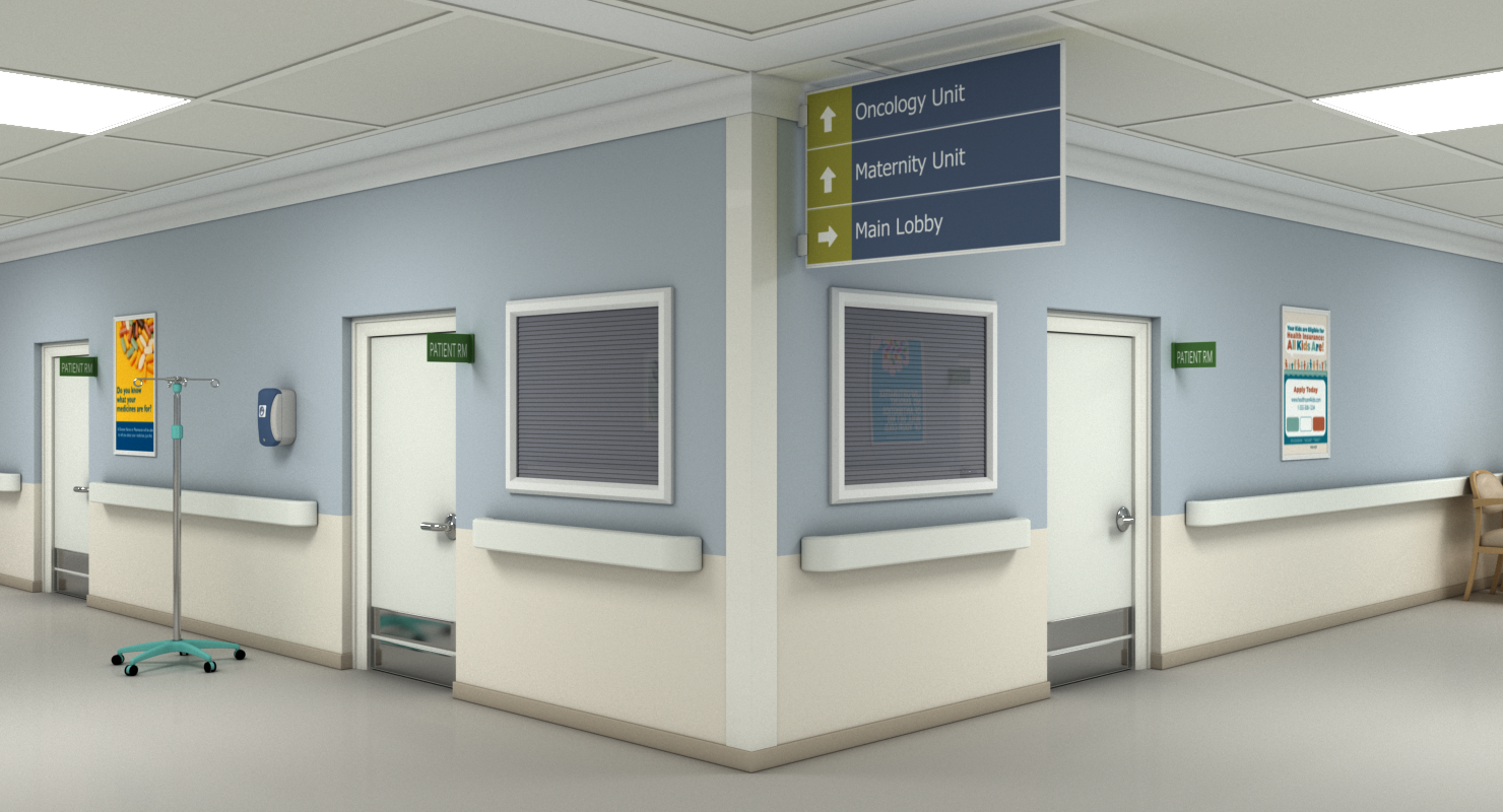 Hospital Interior Hallway