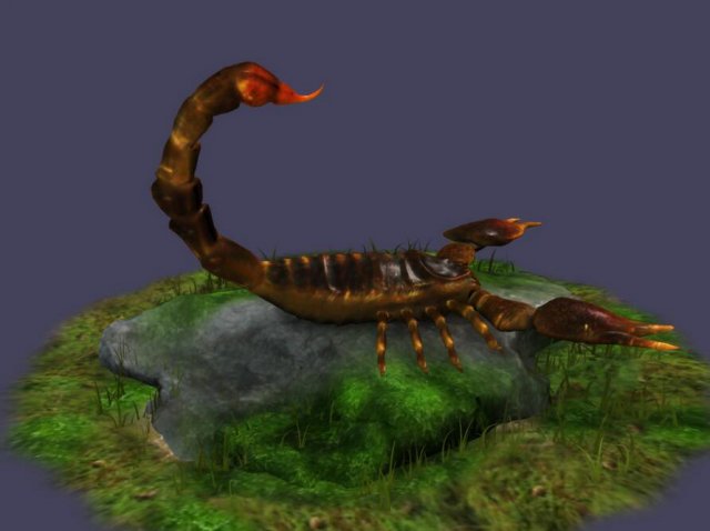 Fire Scorpions Realistic Scorpions cave creatures the desert 3D Model ...