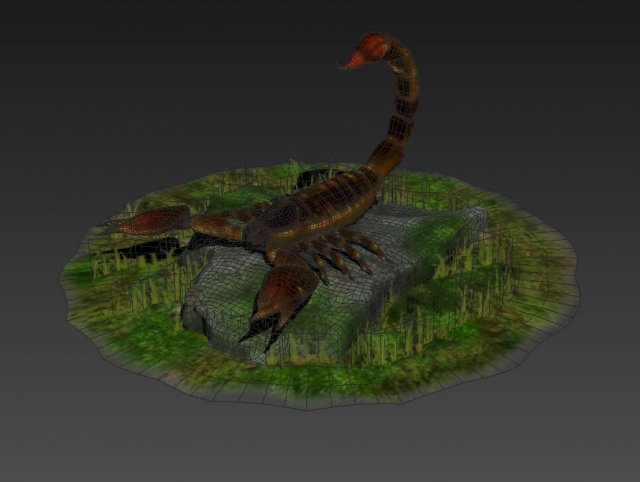 Fire Scorpions Realistic Scorpions cave creatures the desert 3D Model ...