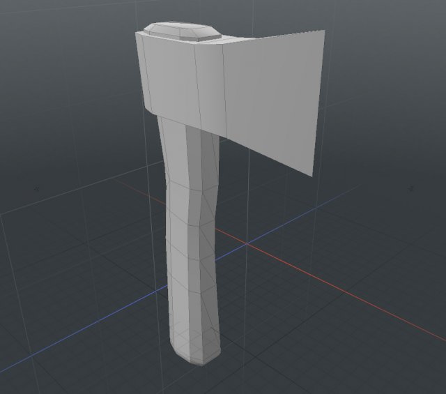 simple axe 3D Model in Melee 3DExport