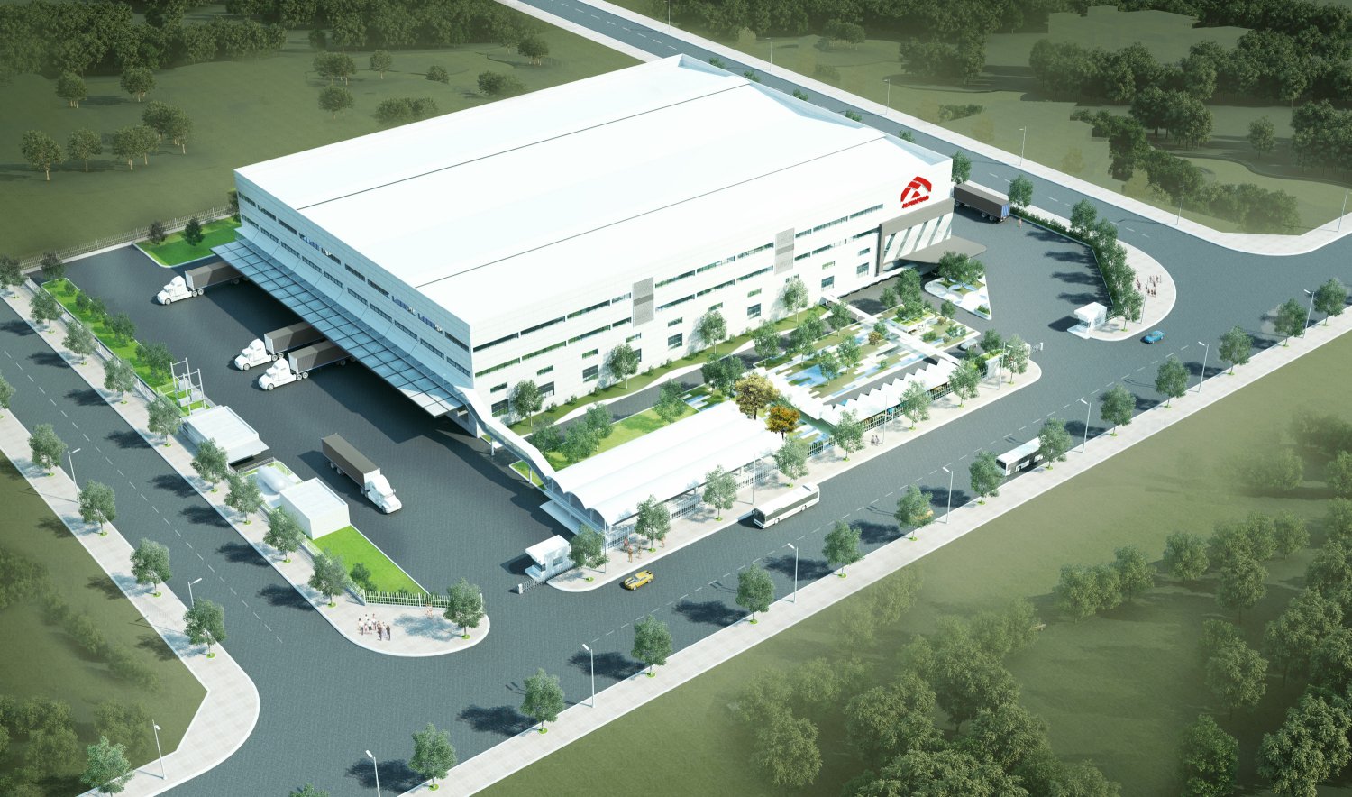 Factory landscape 3D Model in Machines 3DExport