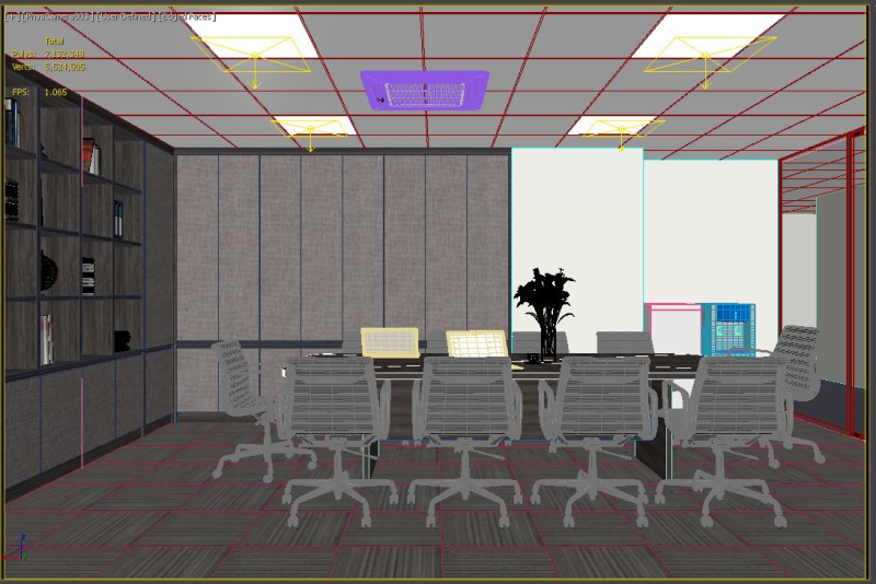 Office interior modern 3 3D Model in Office 3DExport