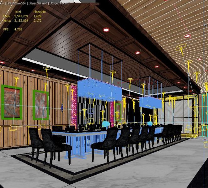 Restaurant room luxury 4 3D Model in Restaurant 3DExport