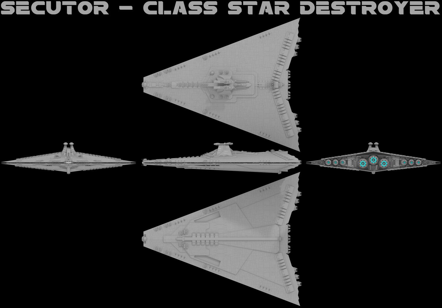 Secutor - class Star Destroyer 3D Model in Fantasy Spacecraft 3DExport
