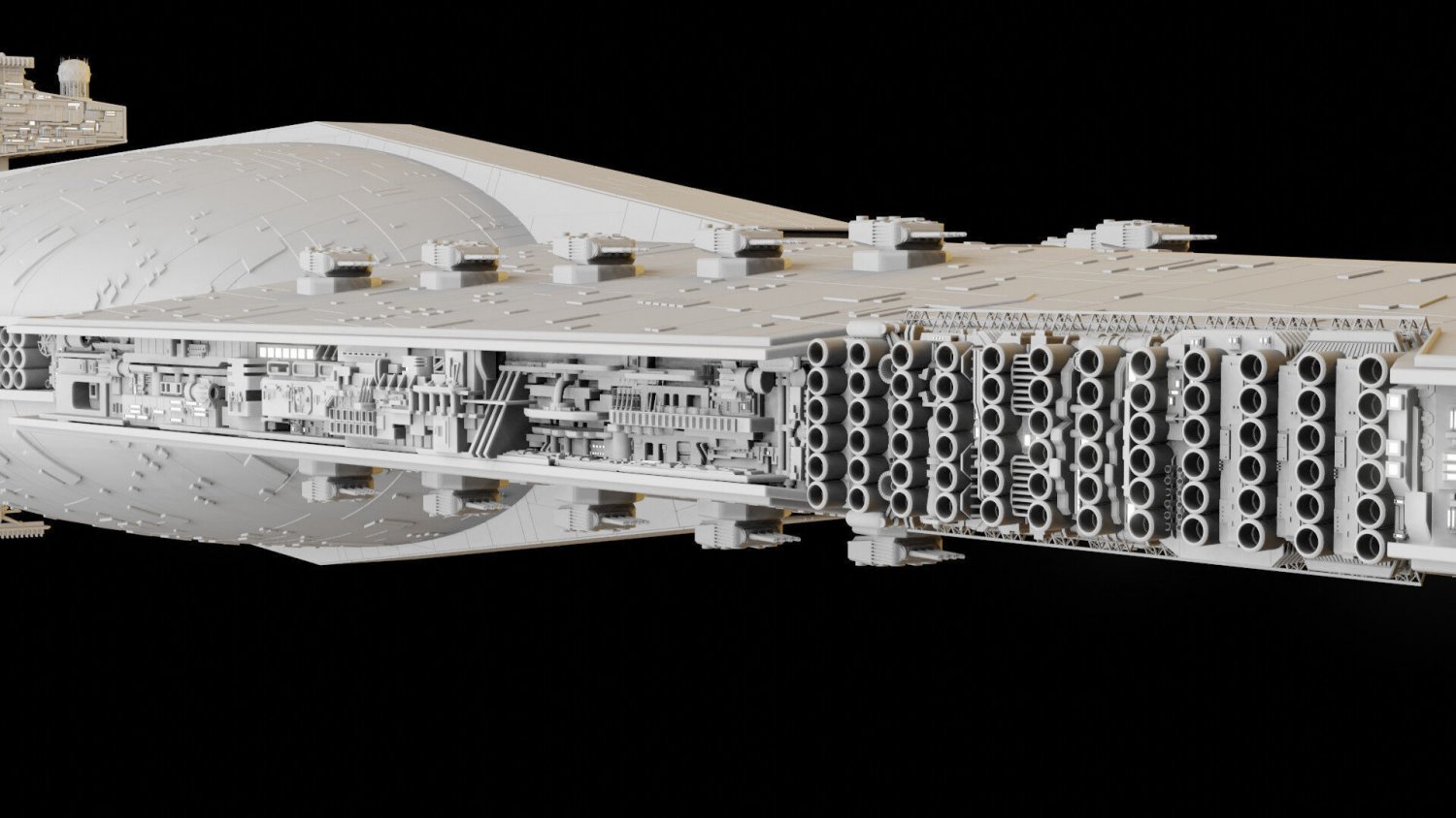 Tyrant - class Heavy Missile Cruiser 3D Model in Fantasy Spacecraft ...