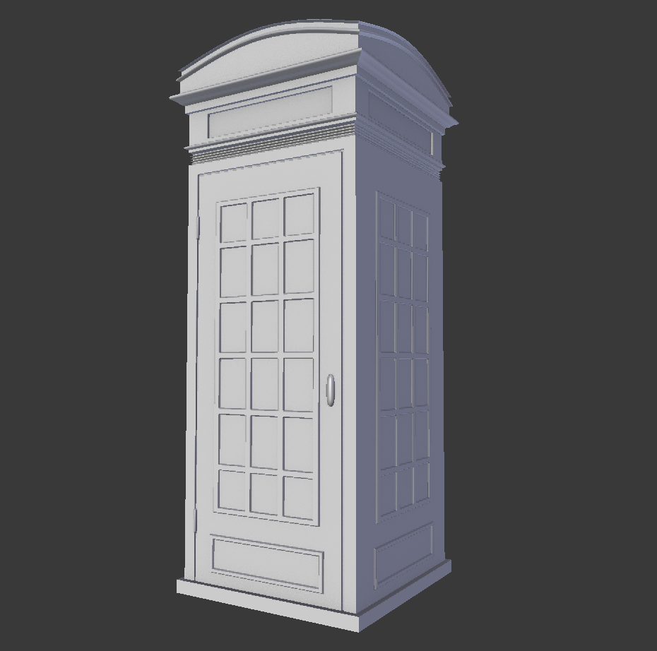 PhoneBooth 3D Model in Environment 3DExport