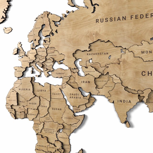 wooden panel - world map 3D Model in Decoration 3DExport