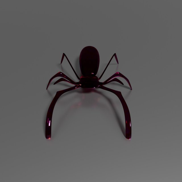 Simple toy spider 3D Model in Spider 3DExport