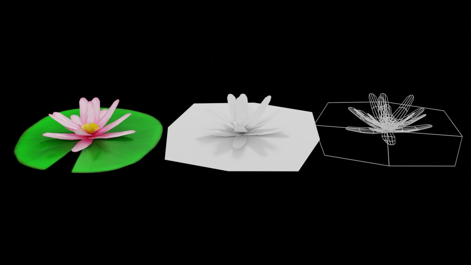 lily pad 3D Models in Small Plants 3DExport