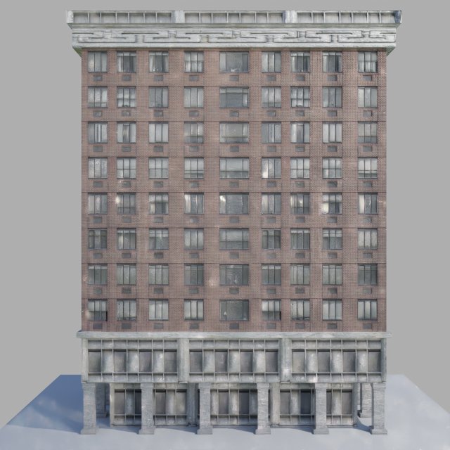 realistic building 3D Model in Buildings 3DExport