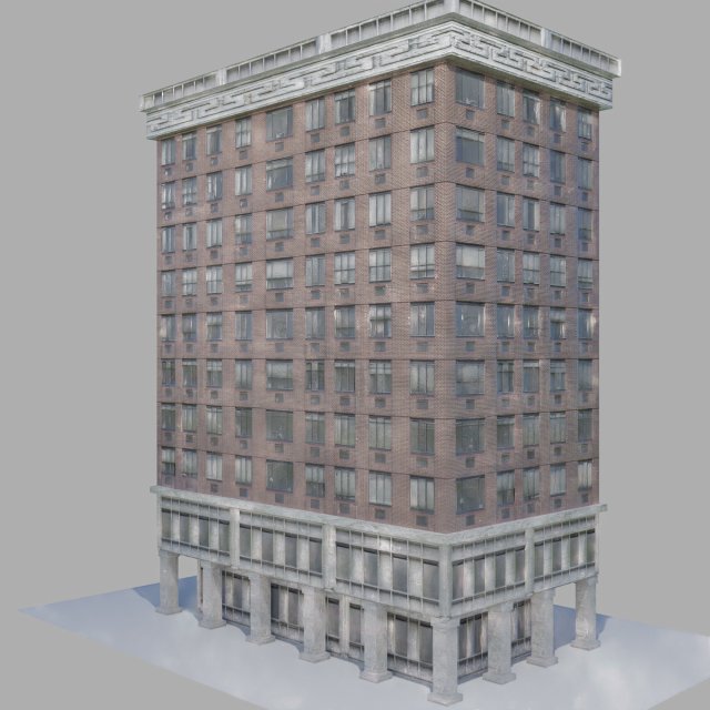 realistic building 3D Model in Buildings 3DExport