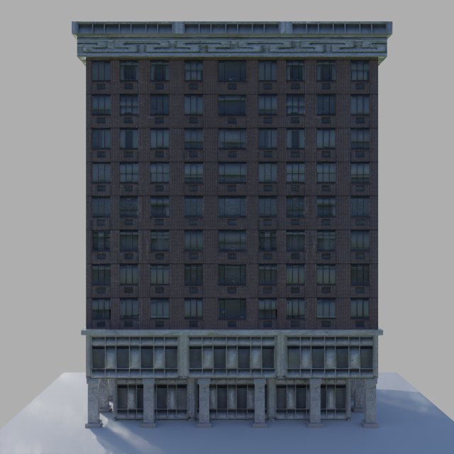 realistic building 3D Model in Buildings 3DExport