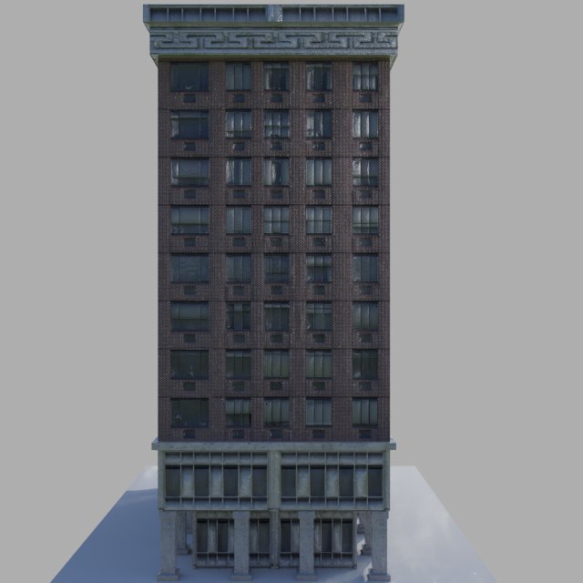 realistic building 3D Model in Buildings 3DExport