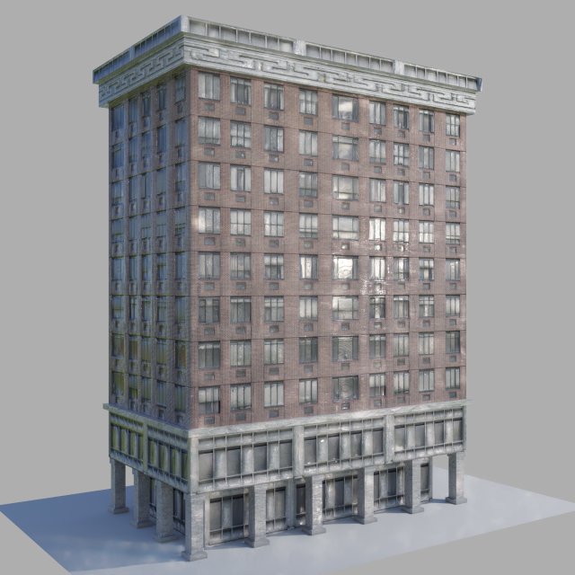 realistic building 3D Model in Buildings 3DExport