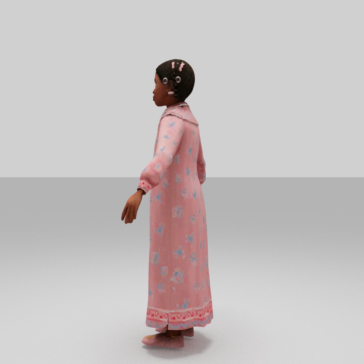 Girls child 3D Model in Child 3DExport