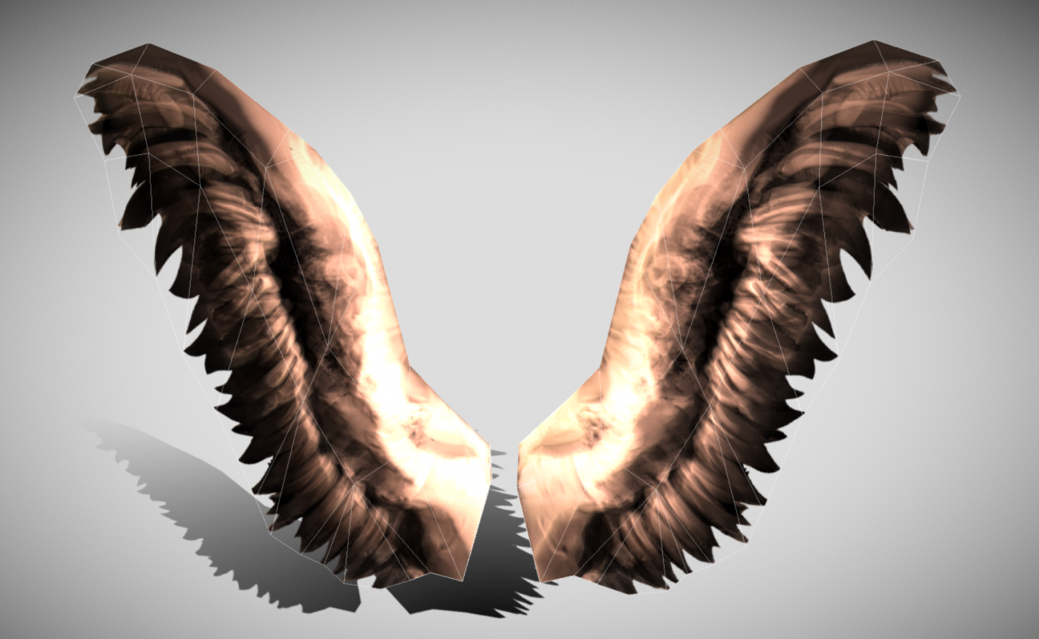 Ultra Low Poly Animated Angel Wings 3D Model in Clothing 3DExport