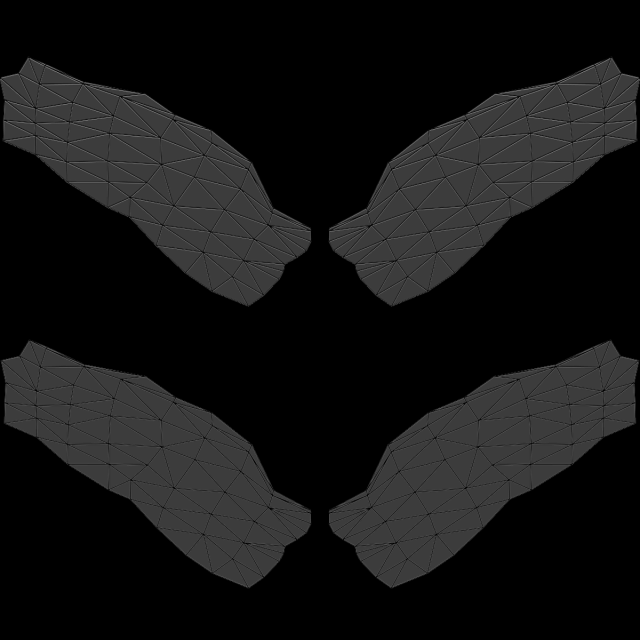 low poly animated dark angel wings 3D Model in Clothing 3DExport