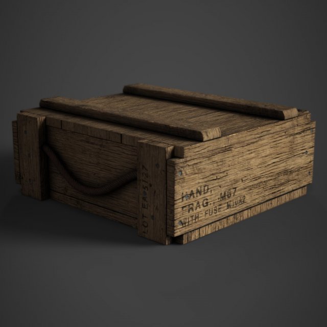 m67 grenade crate 3D Model in Shipping Containers 3DExport