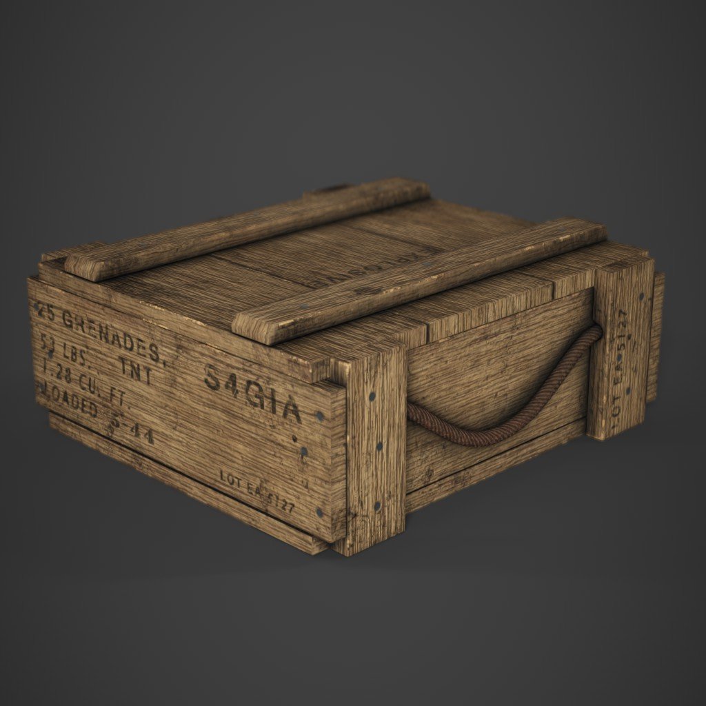 M67 Grenade Crate 3D Model in Shipping Containers 3DExport